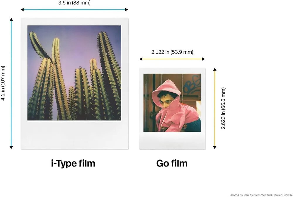 Фотопленка Polaroid Color Film Go Film Black Frame для Polaroid Go Camera 16 кадров, цветная, размер кадра 66,6 х 53,9 мм — фото 1