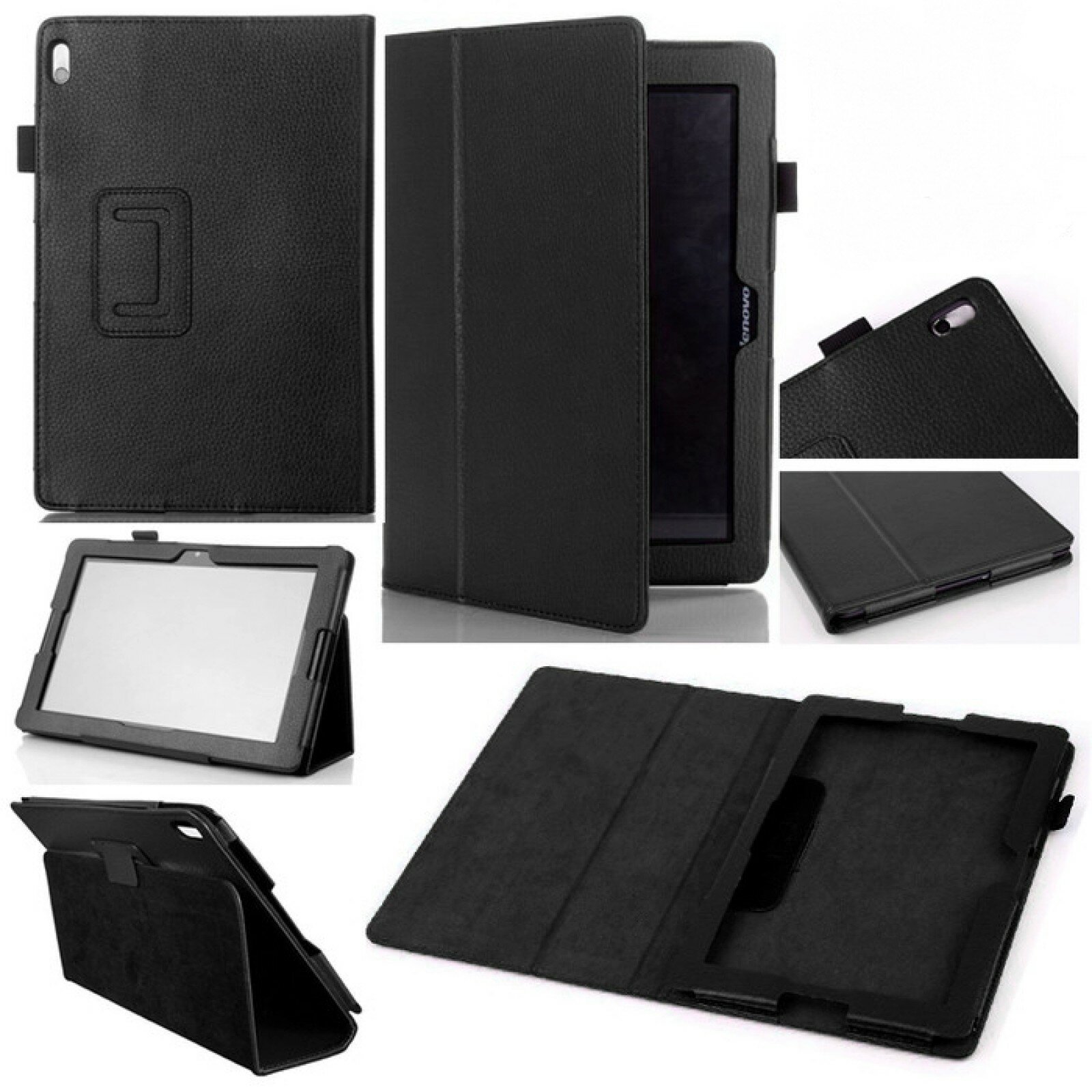 Чехол-книжка MyPads для планшетов Lenovo Ideatab A7600 и A10-70 черный кожаный