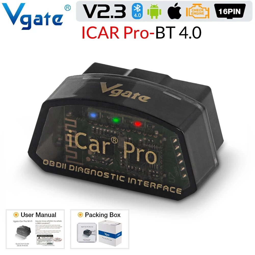 Автомобильный диагностический инструмент Vgate iCar Pro Bluetooth 4,0/WIFI V2.3 OBD2 Bluetooth 4.0