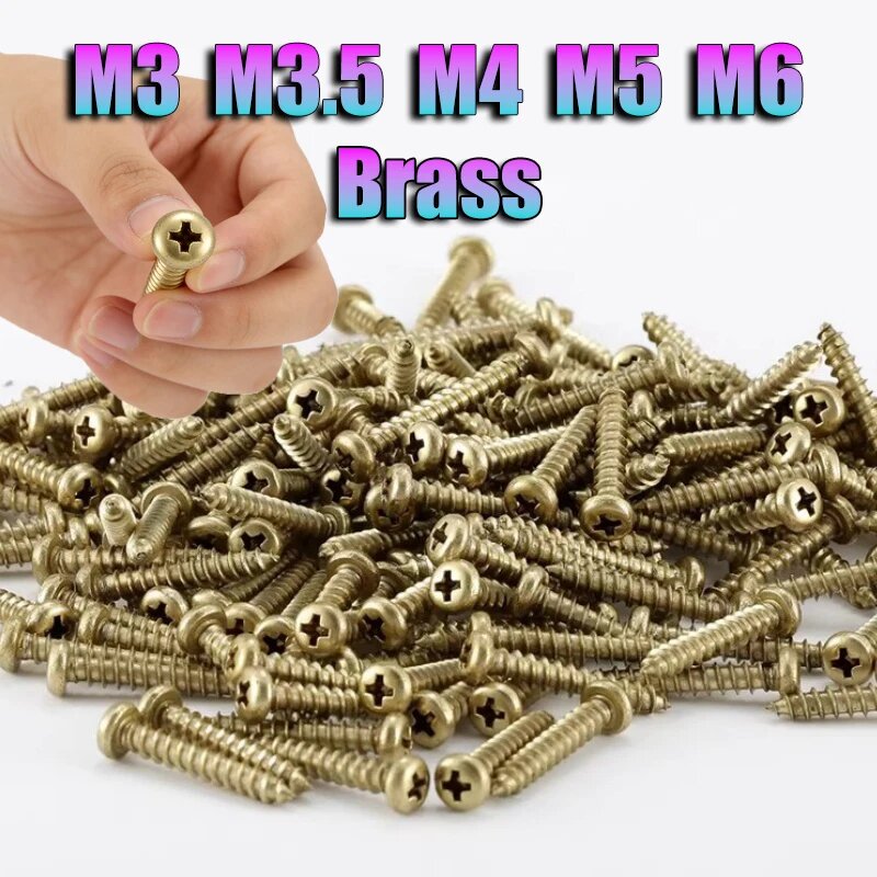 Саморезы латунные M6x30mm (5шт)