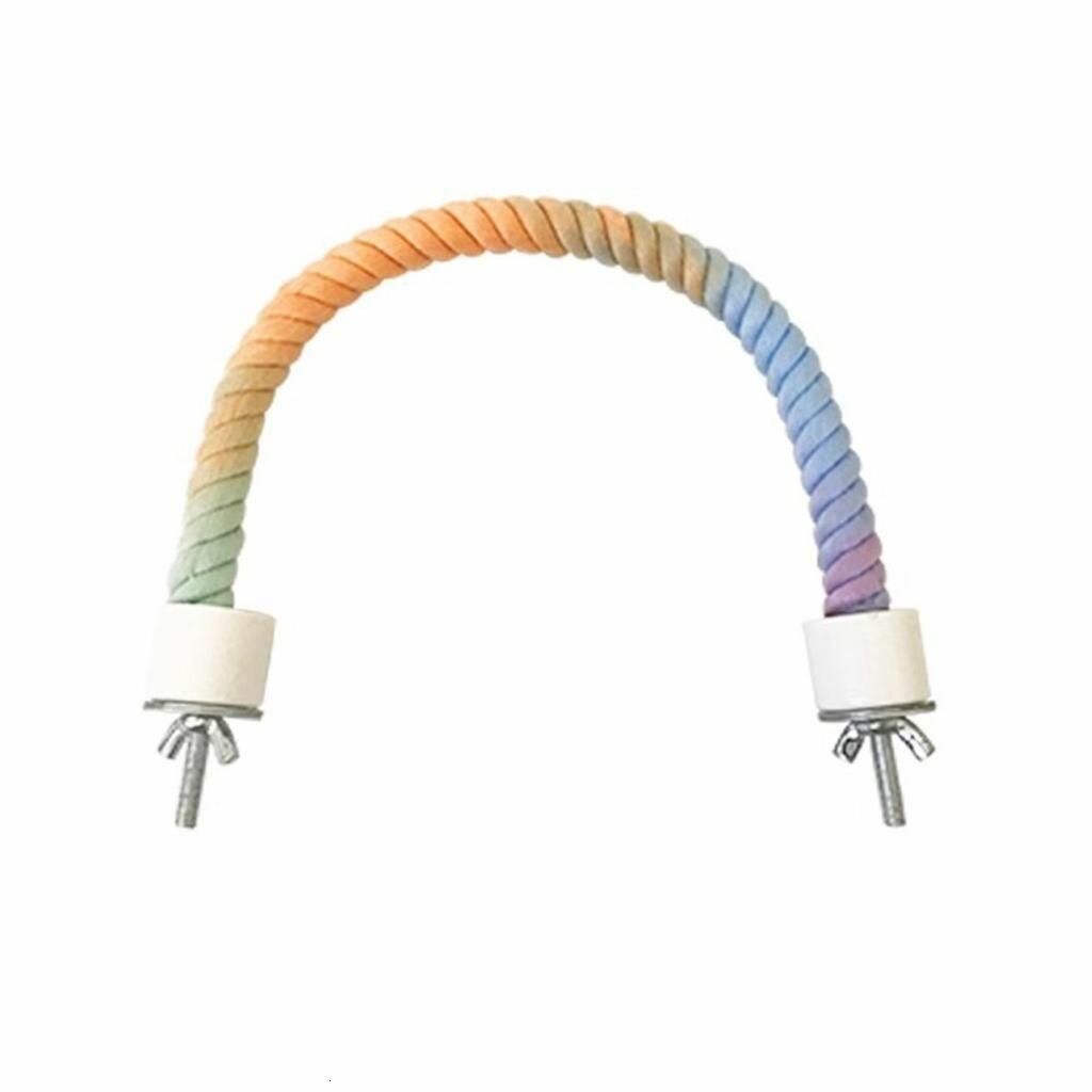 Гибкая лазающая верёвка-жёрдочка для попугаев, - S