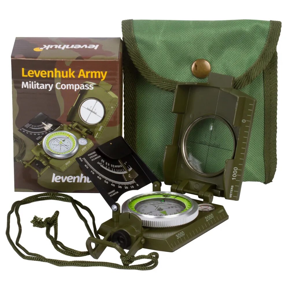 Армейский компас Levenhuk Army AC20 – классический жидкостный компас для ориентирования и проведения измерений на местности — фото 1