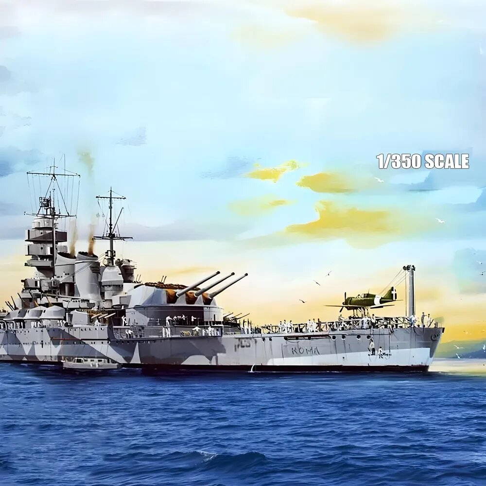 Trumpeter 05318 1/350 Линейный корабль ВМС Италии Рома, масштабная модель для сборки