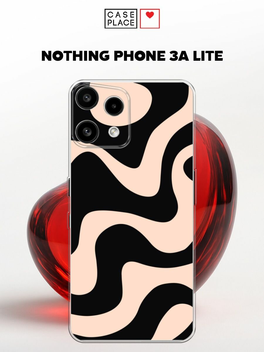 Чехол на Nothing Phone 3a Lite / Нофинг Фон 3a Лайт с принтом Темно-кофейный