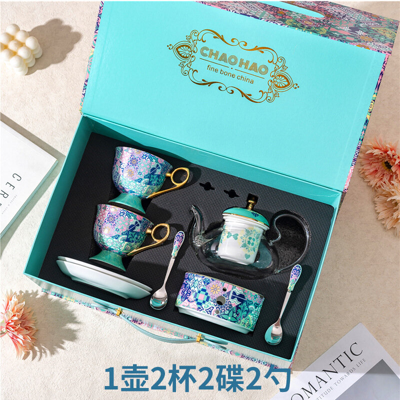 Кофейные чашки из костяного фарфора серии Diji Garden в марокканском стиле, кофейные наборы, наборы для чаепития и цветочного чая, наборы для воды, кофейники.