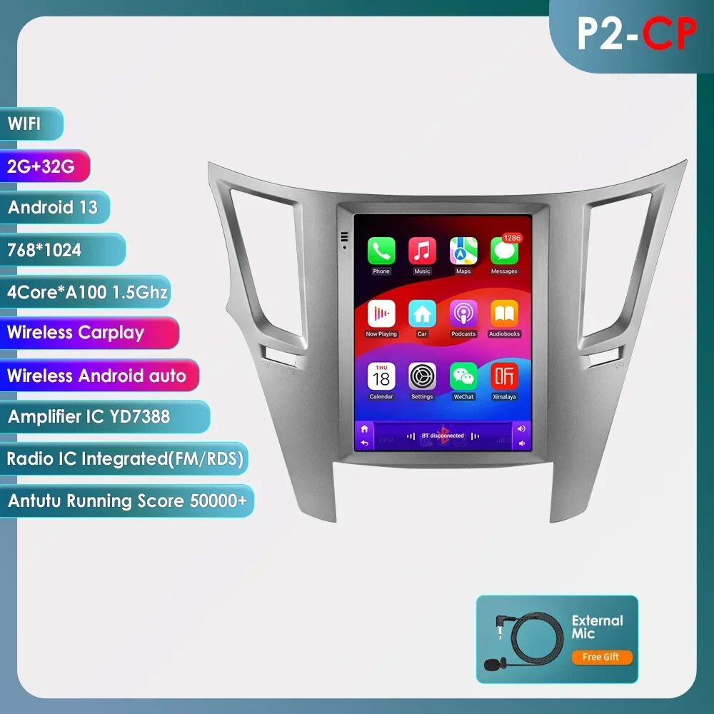 Hizpo 9,7 "автомобильная стереосистема для Subaru Outback Impreza Legacy 2009-2014 Android 14 P2-CP