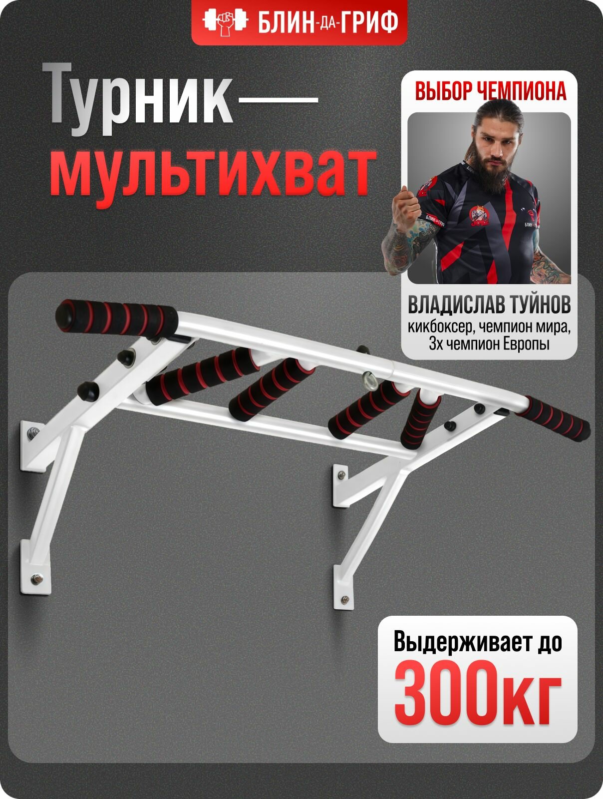 Турник настенный Добрыня, турник 3 в 1