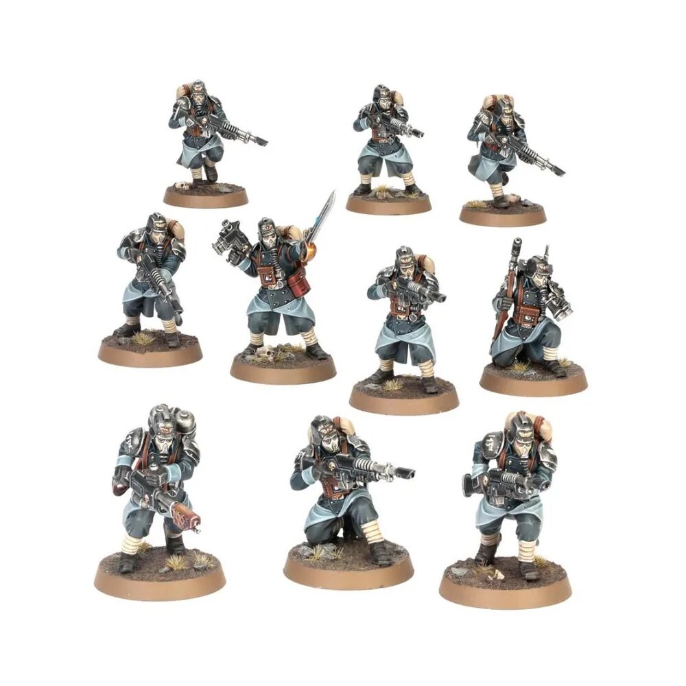 Warhammer 40,000 Astra Militarum Death Korps of Krieg - Фигурка для моделирования 10 Миниатюр — фото 1
