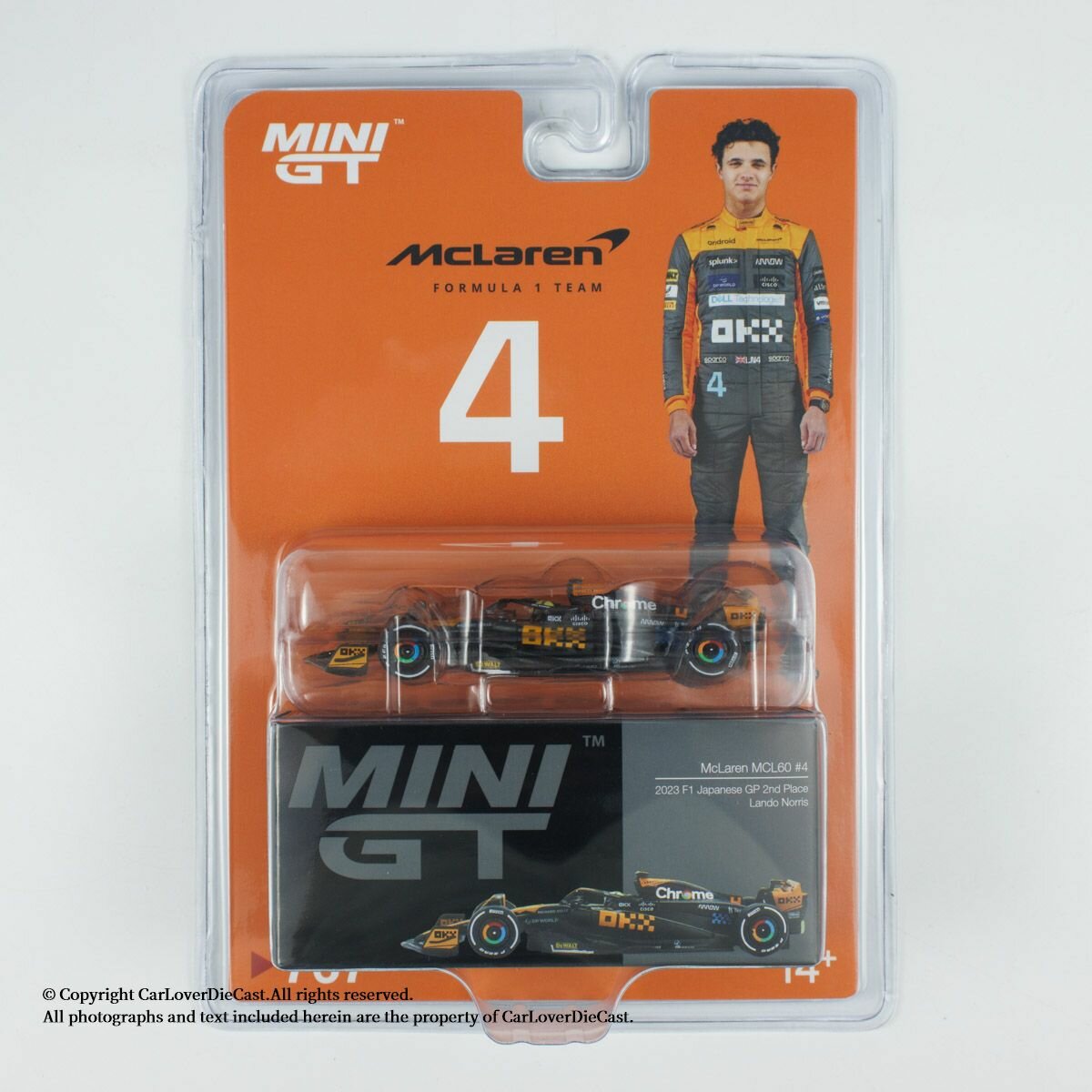 MINI GT x Majorette, литая коллекционная машинка 1:64(767-Макларен MCL60 #4)