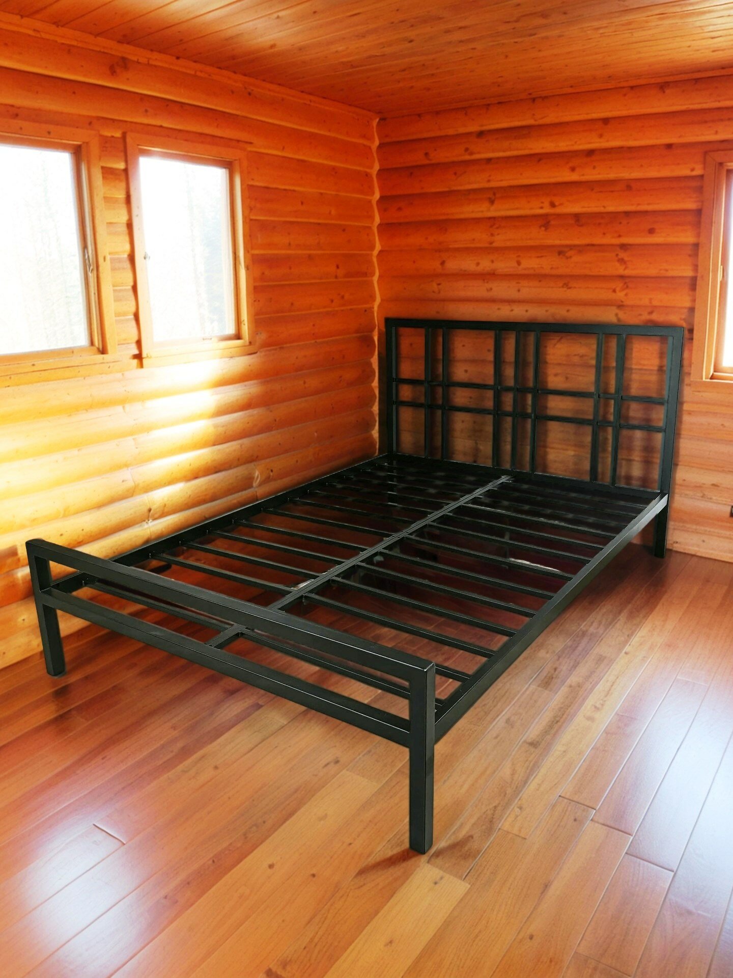 Кровать Эмили 120, кованая, чёрная, универсальная, усиленная, 120х200 см