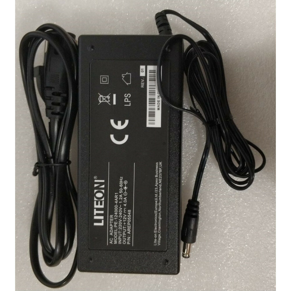 Блок питания для монитора и телевизора LCD 12V 4A 48W 5.5x2.5mm (124485525) черный OEM