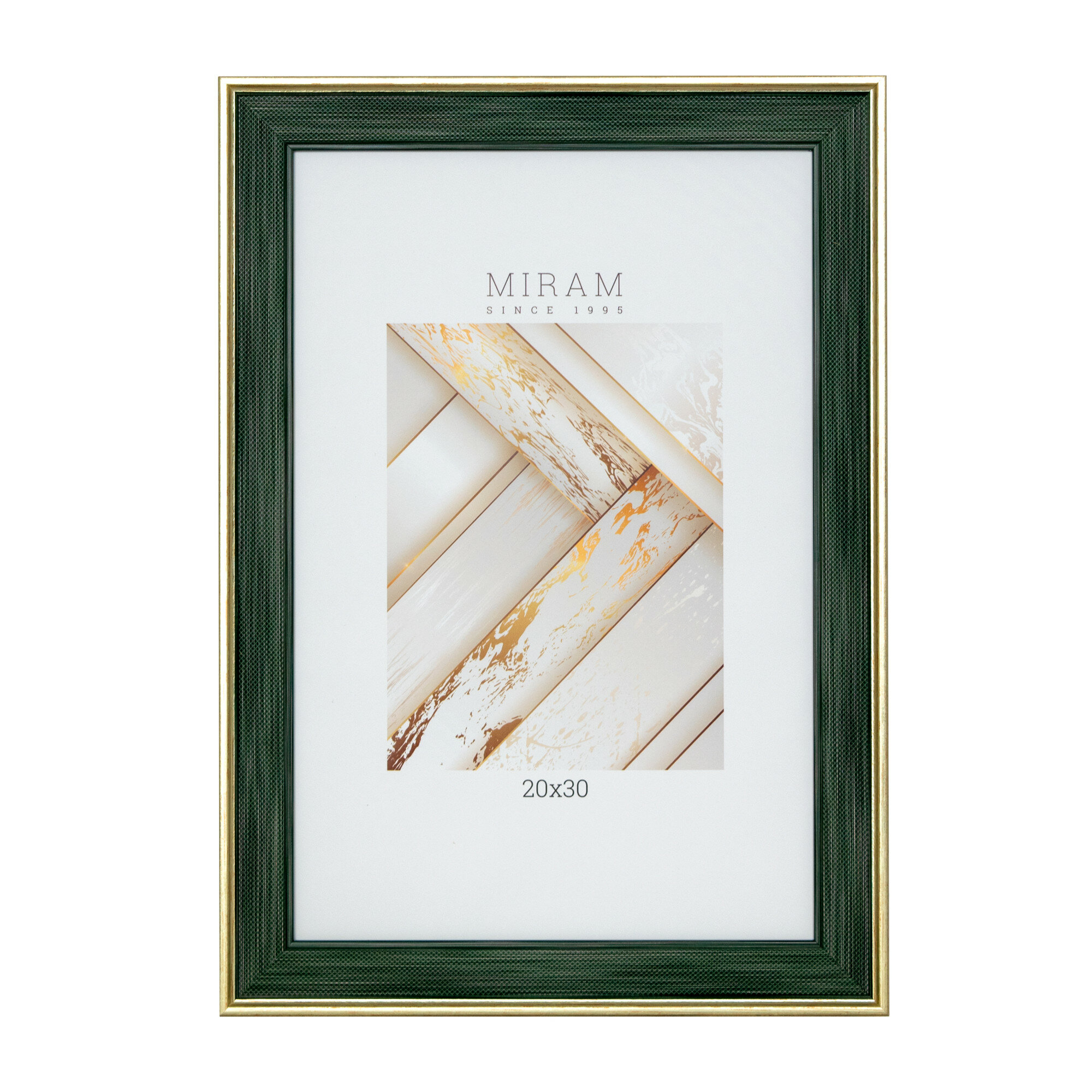 Фоторамка мирам 200х300мм зеленая пластик