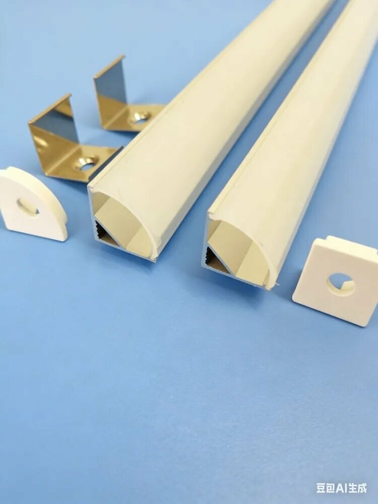 Алюминиевый экструзионный профиль для светодиодной ленты 1616 мм, угловой 45 градусов, анодированный, из прочной алюминиевой сплавы