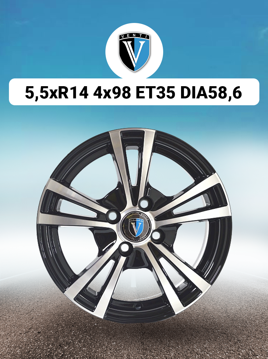 Диск автомобильный Venti V1404 5,5x14 4x98 ET35 58,6 BD