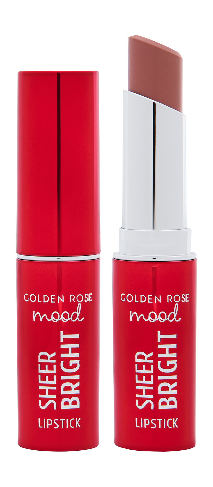 GOLDEN ROSE Помада для губ Mood Sheer Bright Lipstick, 3,3 г, 101 Nude Glow