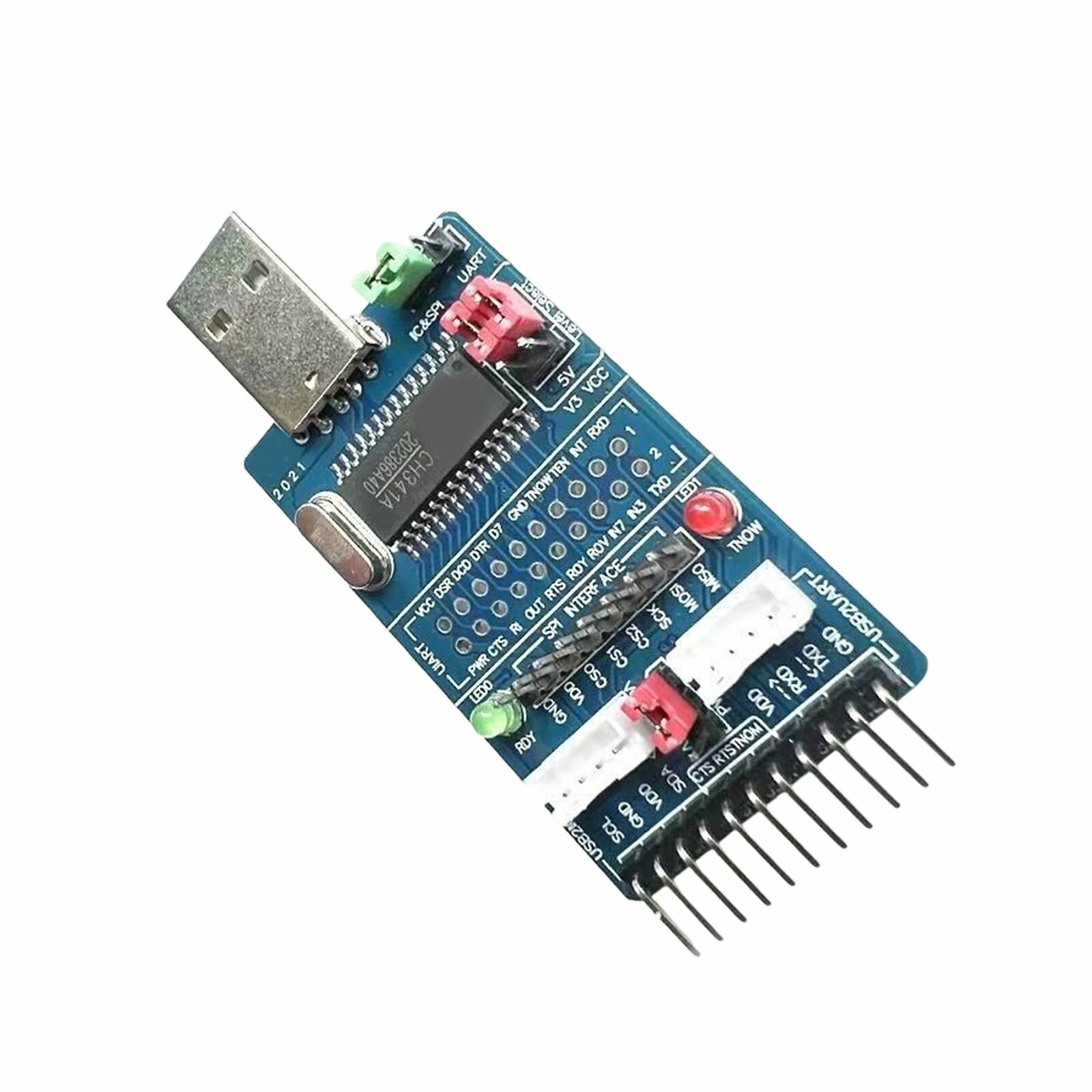 Программист CH341A USB-SPI I2C IIC UART-модуль для компьютера — фото 1