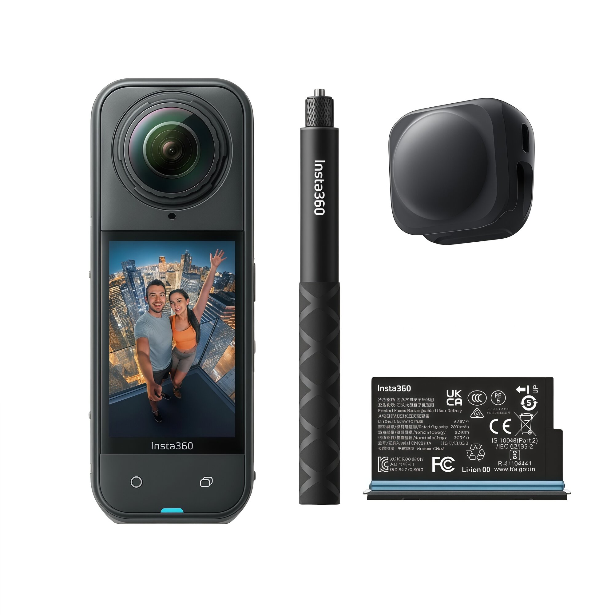 Экшн-камера Insta360 X5 Starter Bundle, водонепроницаемая, 360° 8К, 72 МП, 4К60 fps, HDR