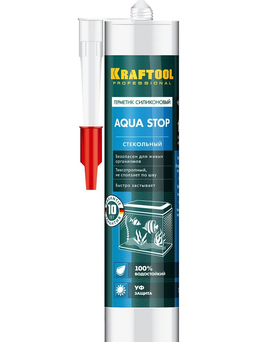 KRAFTSeal GX107 ″AQUA STOP″, 300 мл, черный, стекольный сил