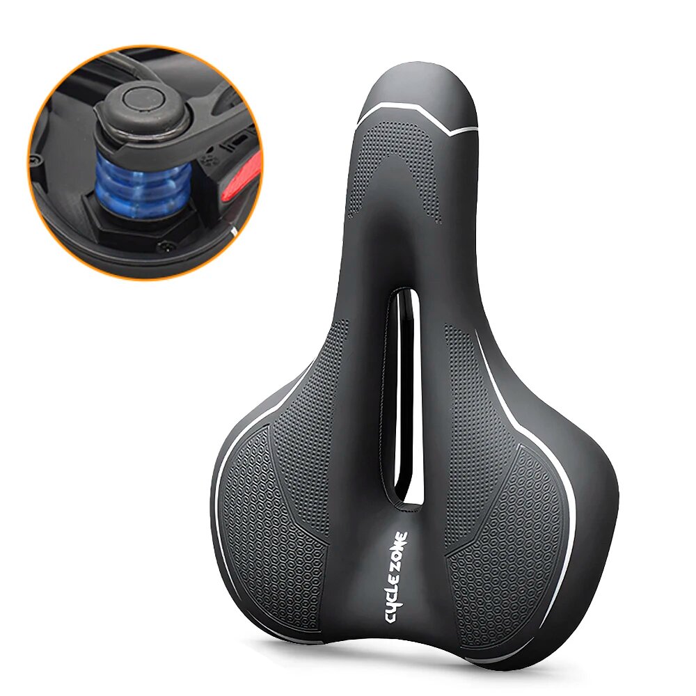 Седло Для Шоссейного Велосипеда Унисекс. Прочное Дышащее Полое Противоударное Велосипедное Сиденье Из Искусственной Кожи. Удо.