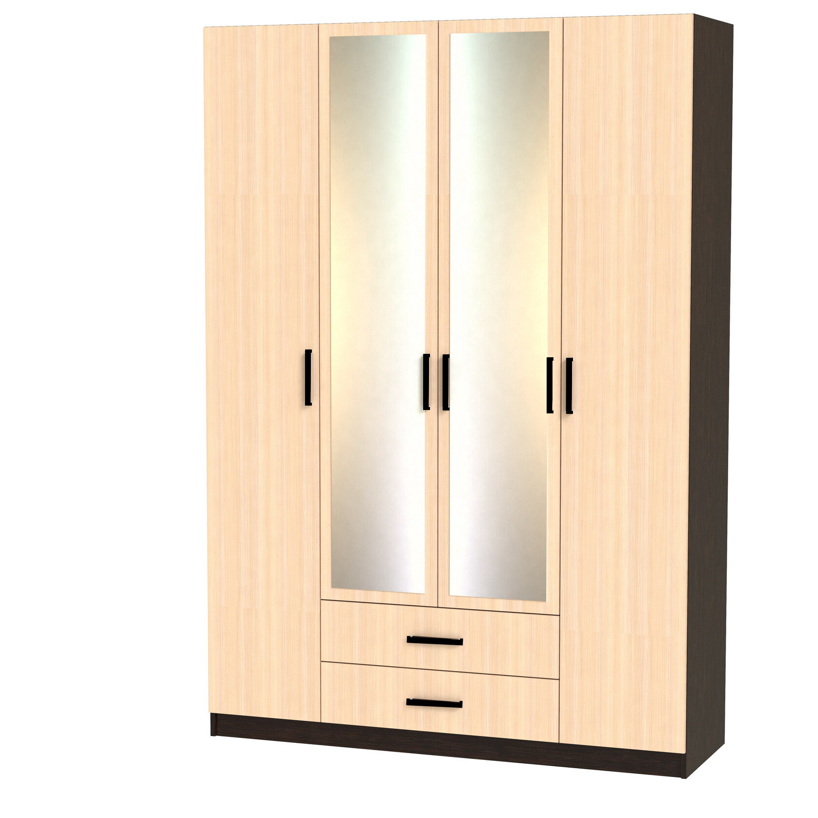 Шкаф-пенал для одежды Феникс М-15 140/210/52 Венге/Дуб молочный