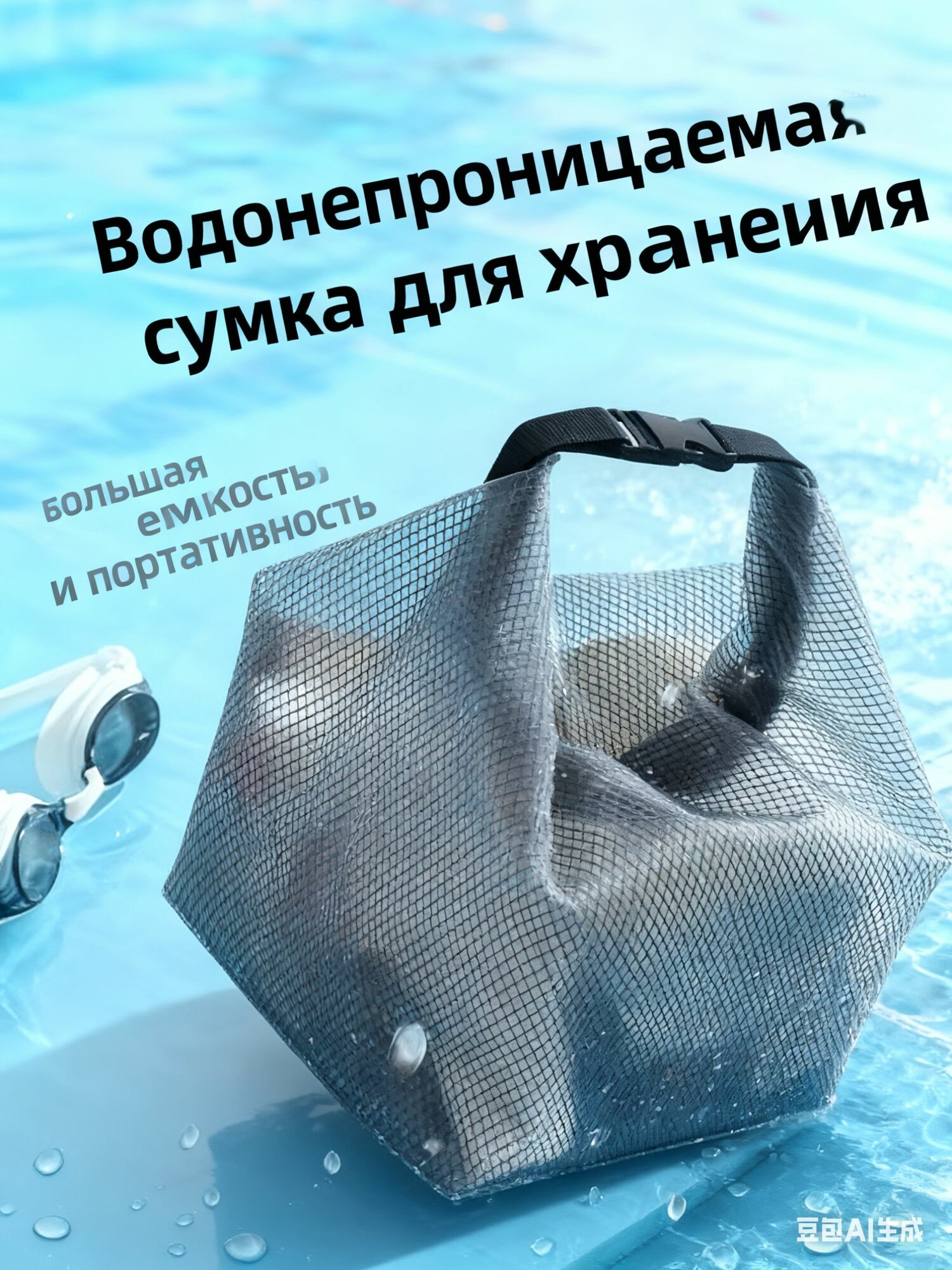 Сумка для бассейна непромокаемая, мешок для мокрых вещей