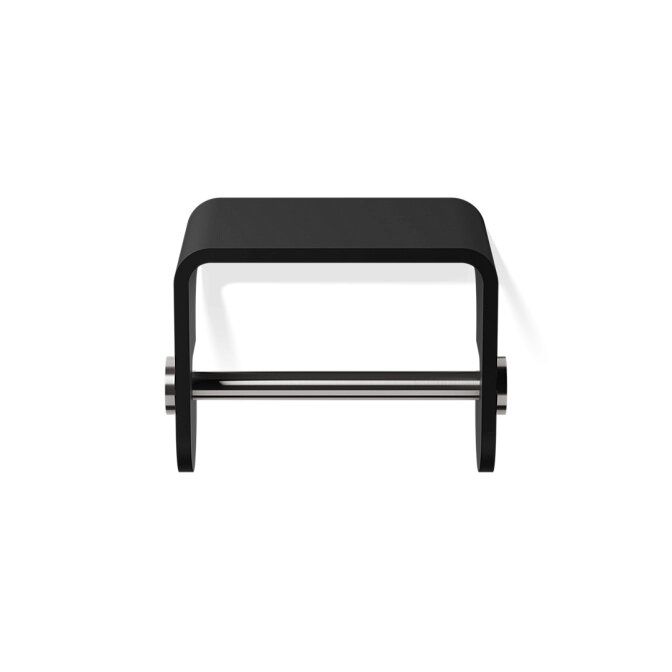 Держатель туалетной бумаги Decor Walther Black Stone TPH4 0974565, подвесной, цвет: черный матовый / сталь матовая