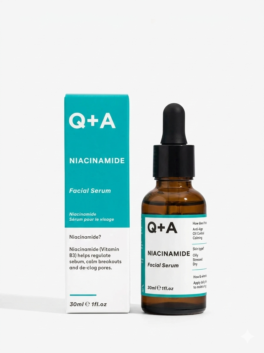 Осветляющая сыворотка Q+A, с ниацинамидом, для лица и шеи, 30мл