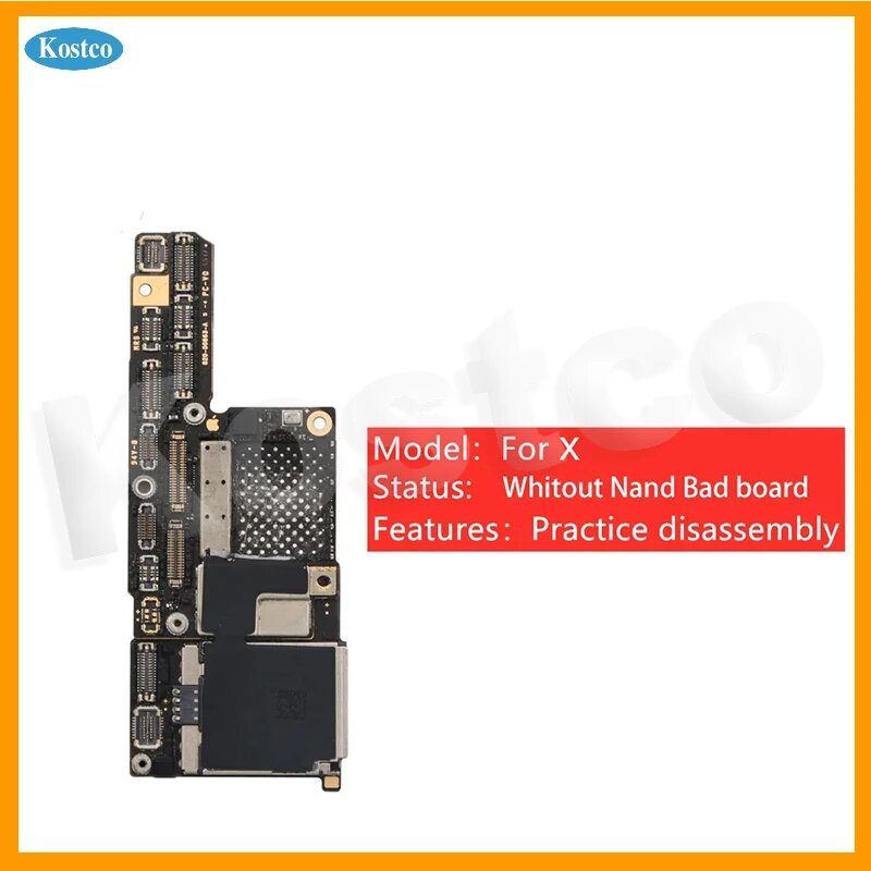 Поврежденная плохая материнская плата, подходящая для iPhone X-15 PM. Полная автономная материнская плата без разборки жесткого диска. Технические навыки.