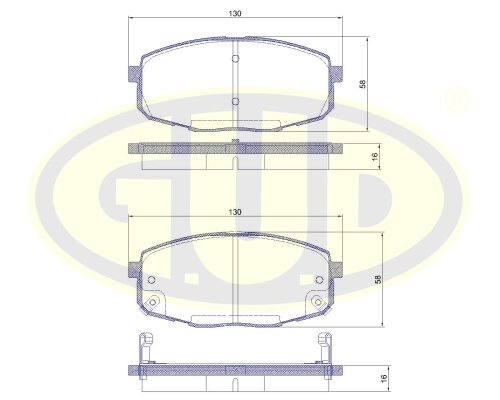 Колодки ПЕР HYU I30/KIA CARENS/CEED 1.4-2.0/1.6-2.