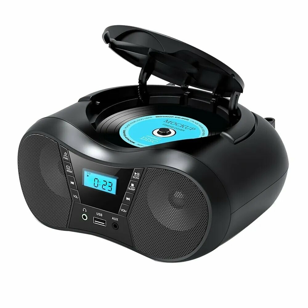 Портативный CD-плеер Bluetooth AM/FM-радио стереоплеер, совместимый с CD/CD-R/RW Home