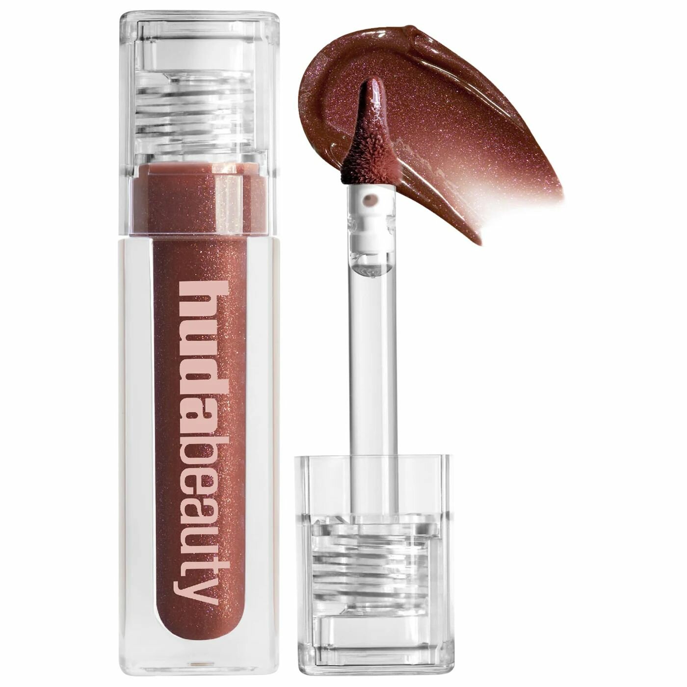 HUDA BEAUTY Экстра-блеск для губ Faux Filler Extra Shine Lip Gloss (She Fire) 3,9 мл