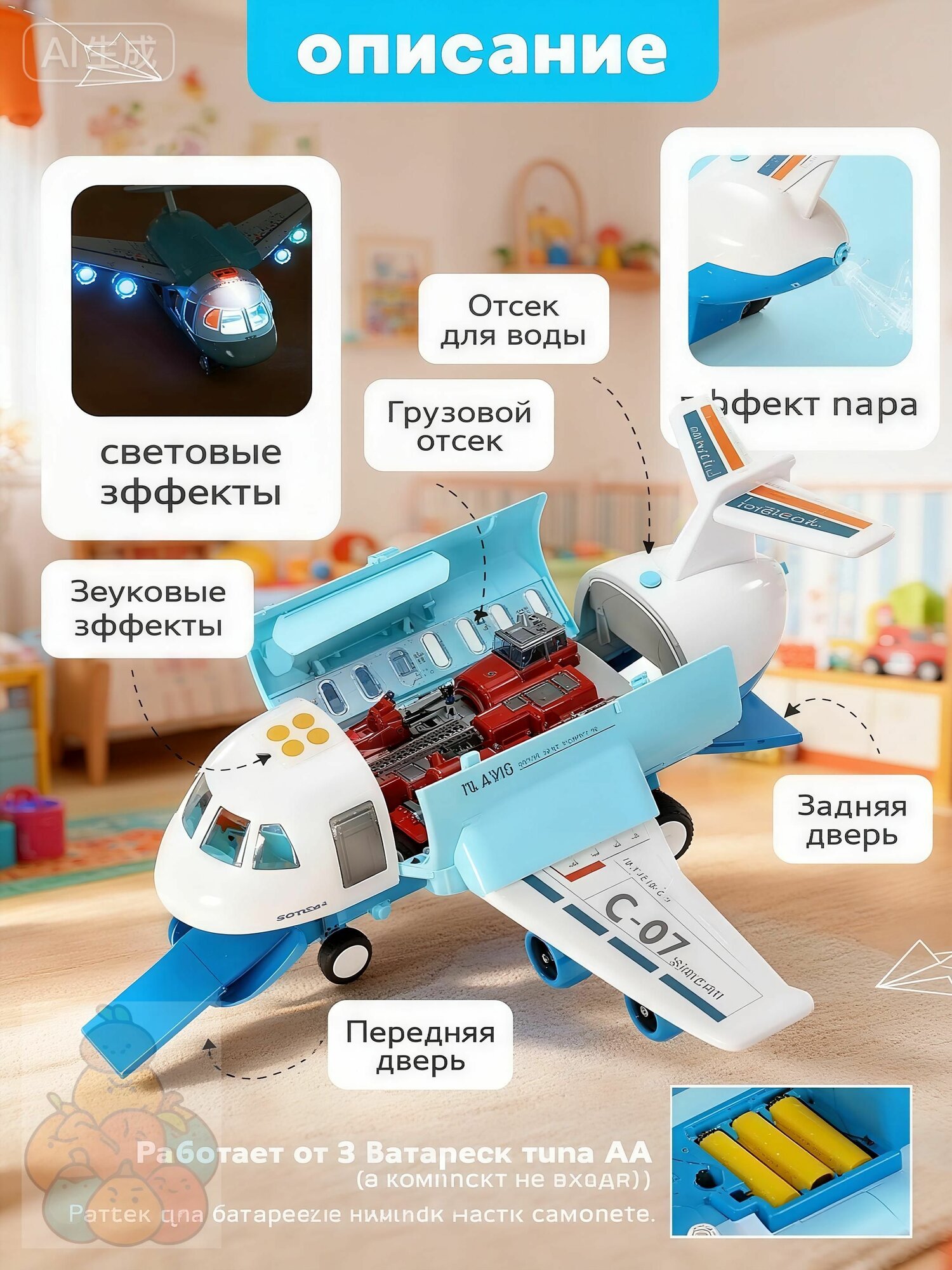 Голубой, белый — фото 1