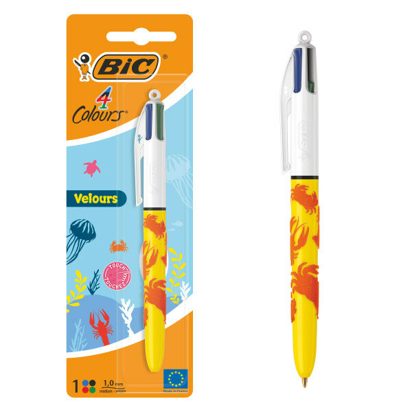 Шариковая ручка BIC 4 цвета в 1 Велюр уп. 1 шт.