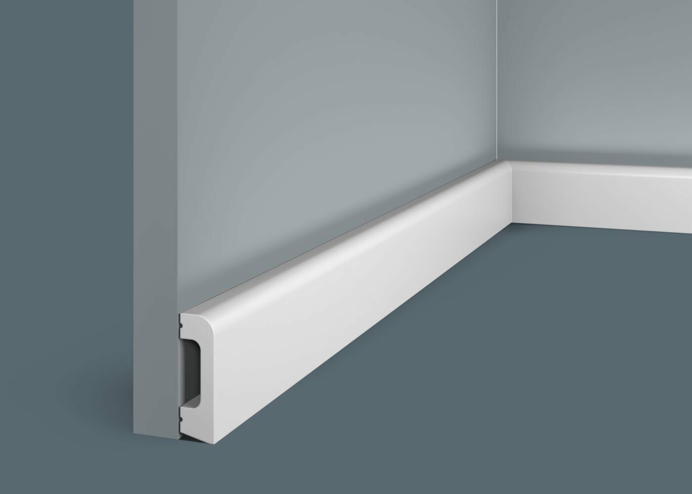 Плинтус 14 шт. PX013, 50х15х2000мм, Экополимер Cosca Decor
