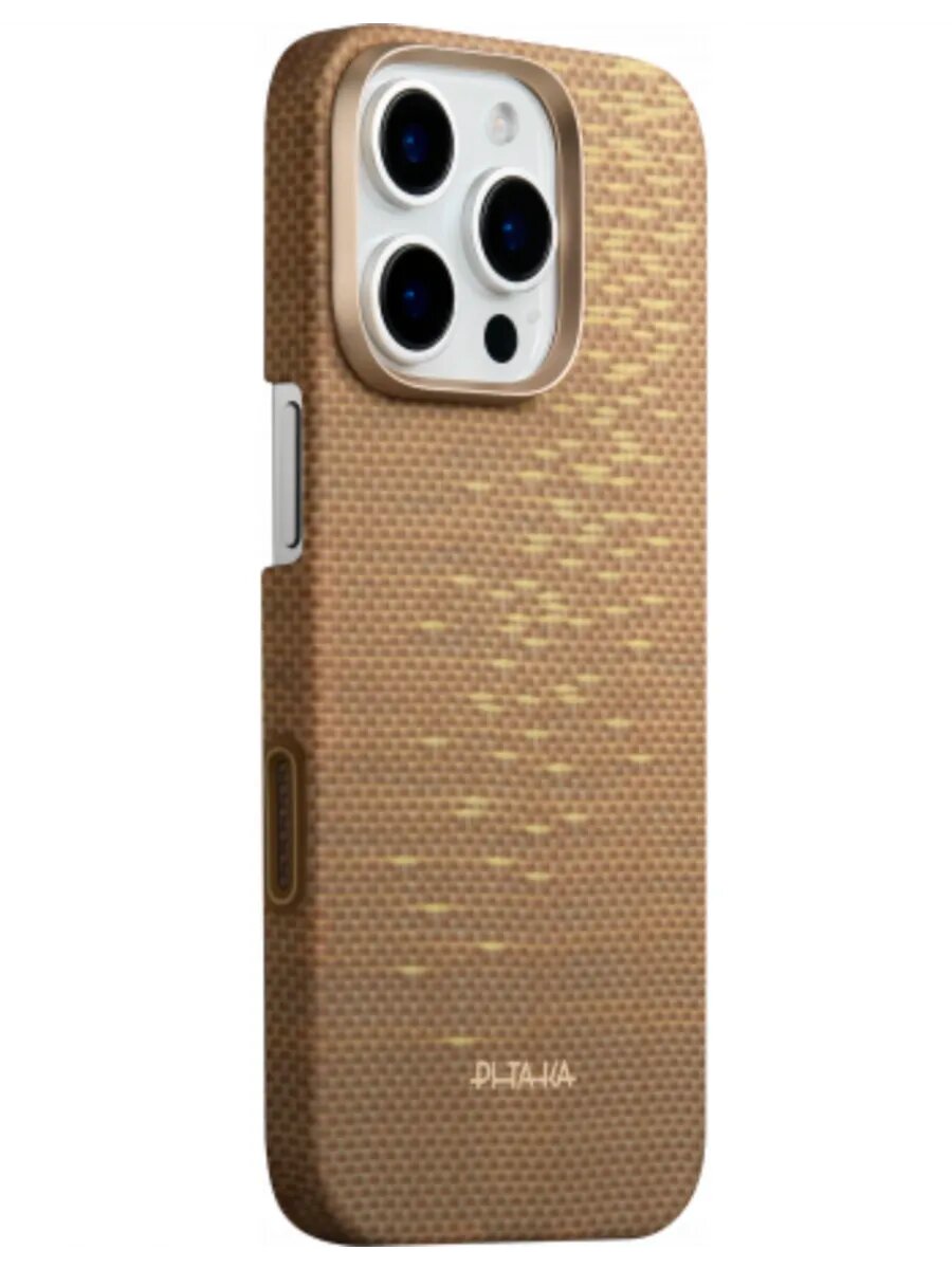 Ультра тонкий чехол (PitaTap) для iPhone 16 Pro, золотой
