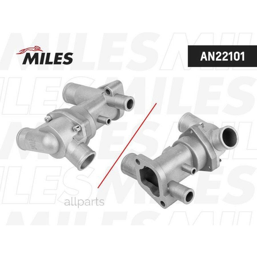 MILES AN22101 Термостат LADA 2110-15/ 2170 (5 патрубков с алюм. корпусом) 03-