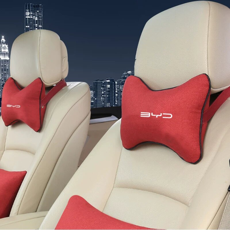 Красный комплект подголовников для автомобиля два подголовника для BYD Dolphin 07 удобный автомобильный аксессуар