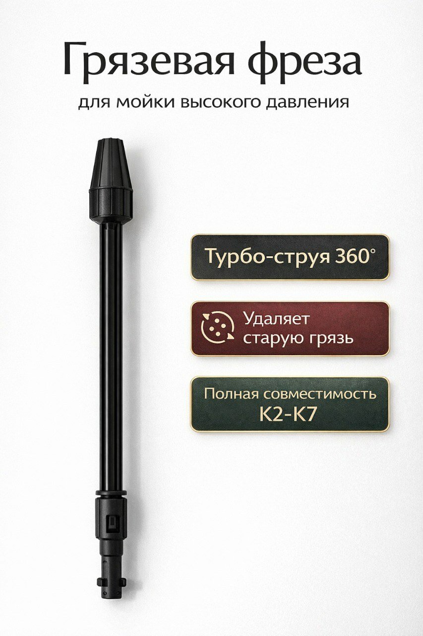 Турбонасадка для мойки высокого давления Karcher K2K7 грязевая фреза для авто, плитки и фасада