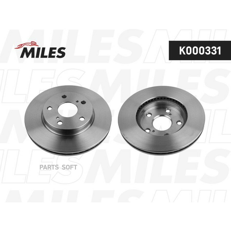 MILES K000331 Диск тормозной TOYOTA AURIS (Японская сборка) 1.4/1.6 07- передние вент. ()