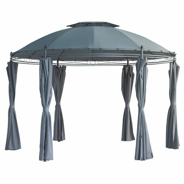 Шатер с боковыми полотнами DU111grey, 3.5х3.5х2.75м, серый