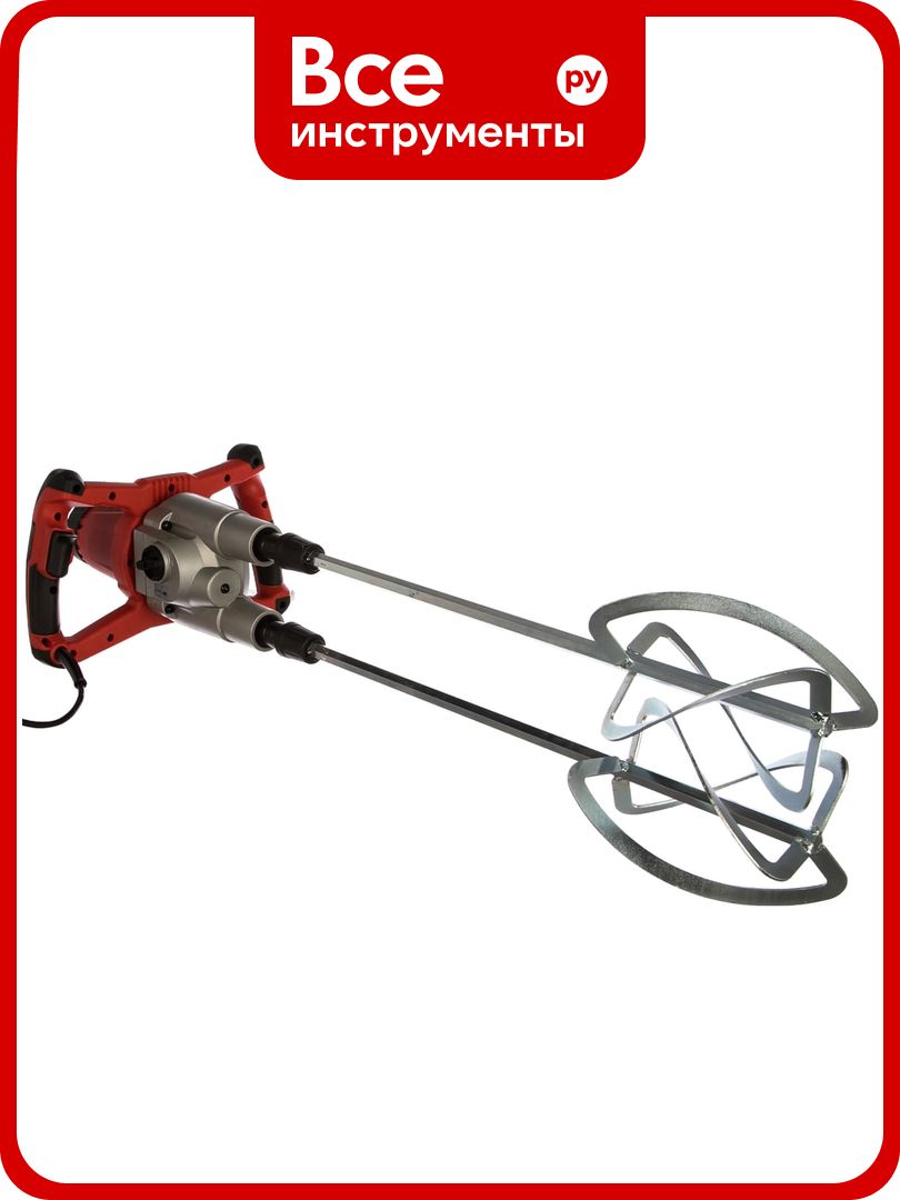 Миксер Einhell TE-MX 1600-2 CE Twin HEX 4258561 с плавным пуском, шестигранным патроном, полупрофессиональный