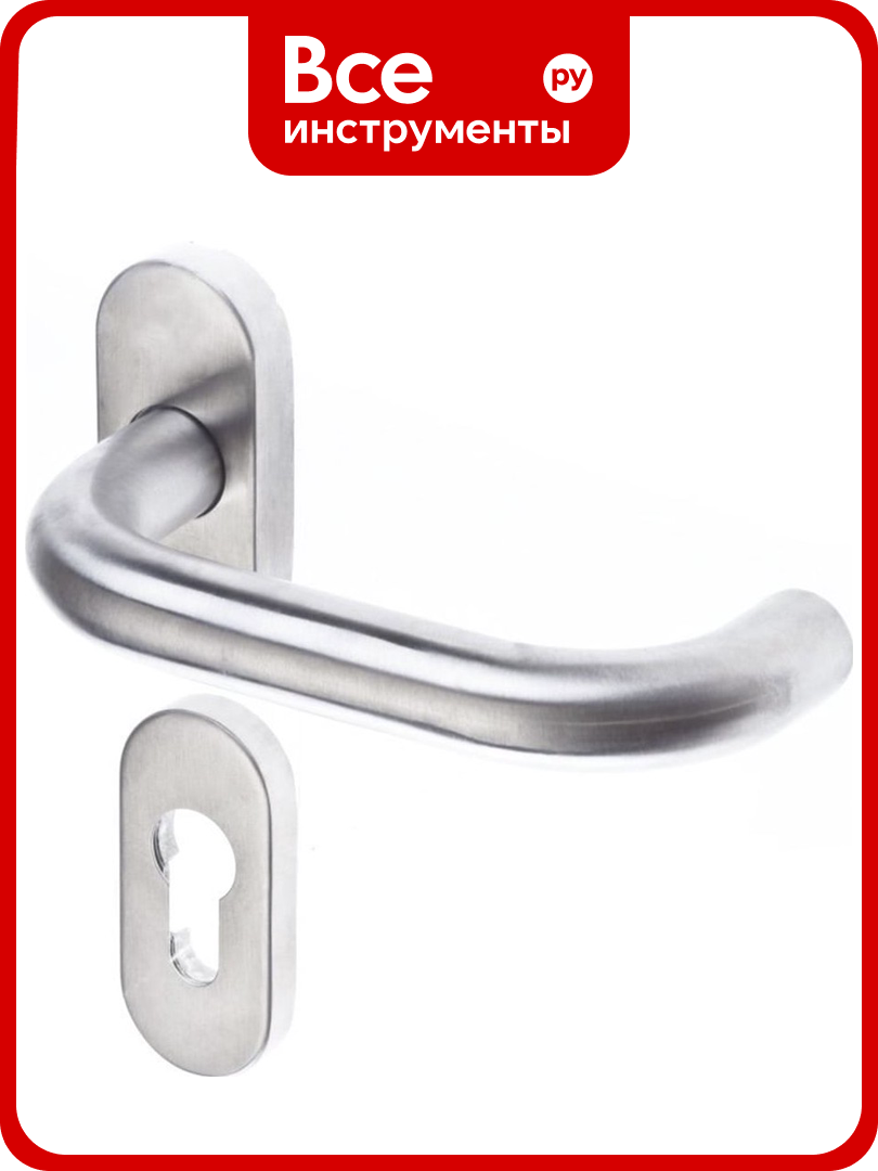 Гарнитур, DOORLOCK, для профильных дверей DOORLOCK DL 038UR/F PZ U-form Rt нержавеющая сталь на розетках