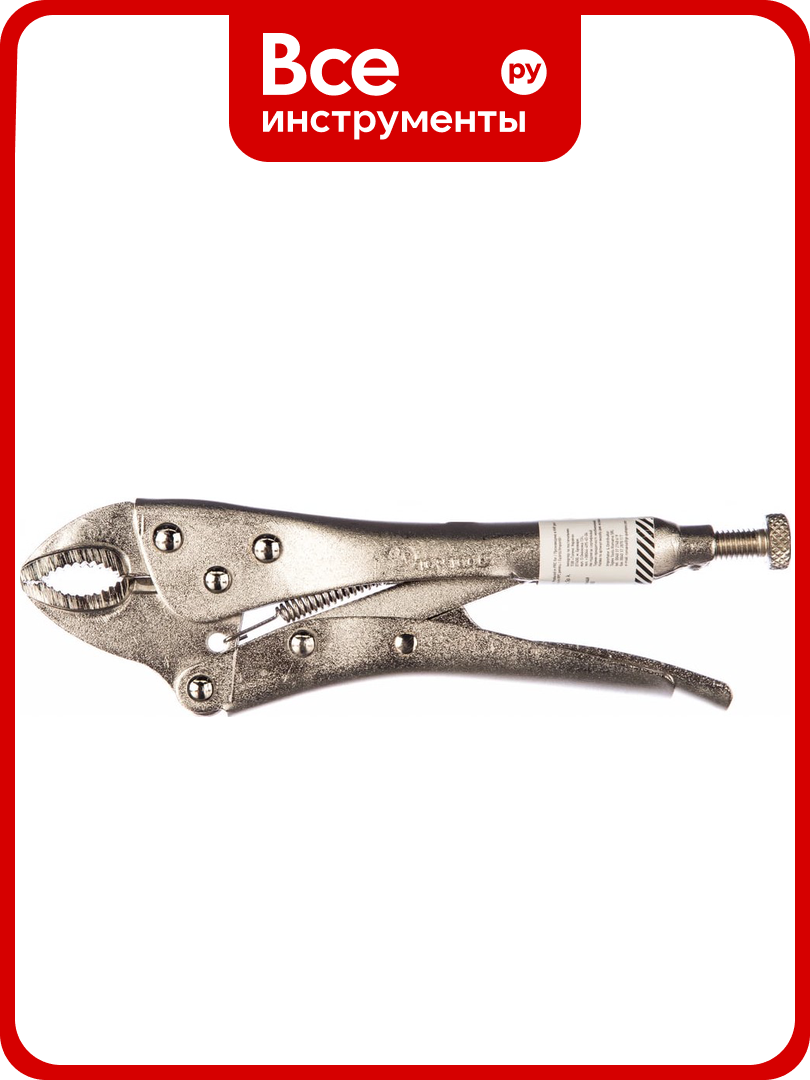 Зажимные клещи 180 мм Top Tools 32D450, полукруглая зубчатая губка, бытовой класс, прочность и удобный захват