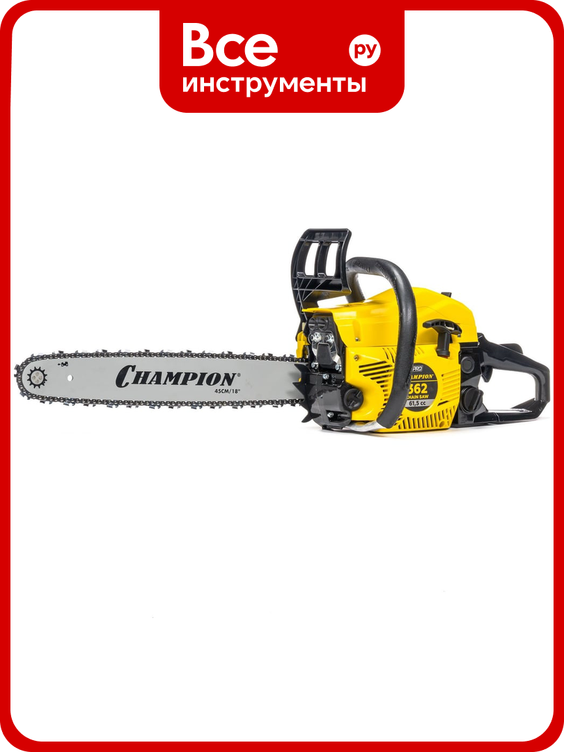 Бензопила CHAMPION 362-18 507781/99944900310 полупрофессиональная двухтактная с виброзащитой и легким запуском