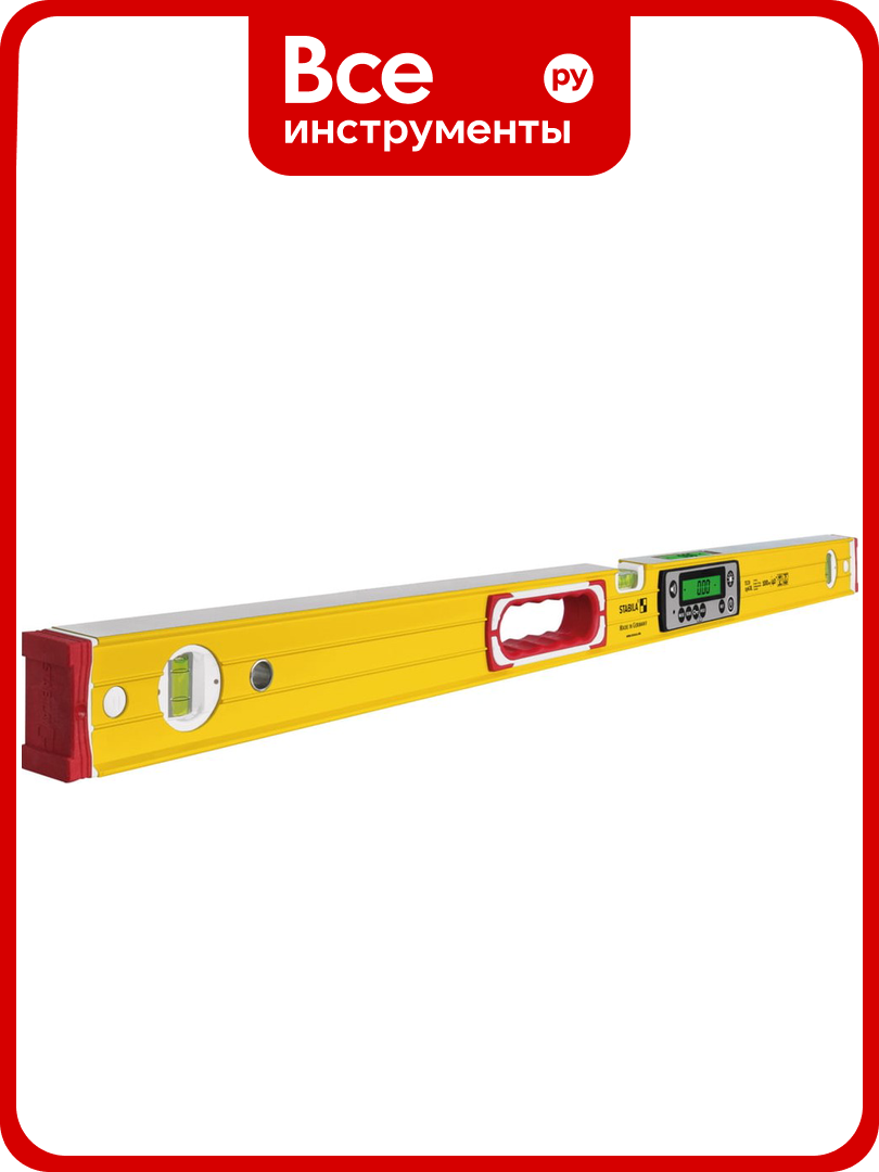 Уровень STABILA tech 196 dl, 100см (ip 67, 2верт,1гориз, 2 жк диспл, точн.0,5 мм/м) , шт 19827