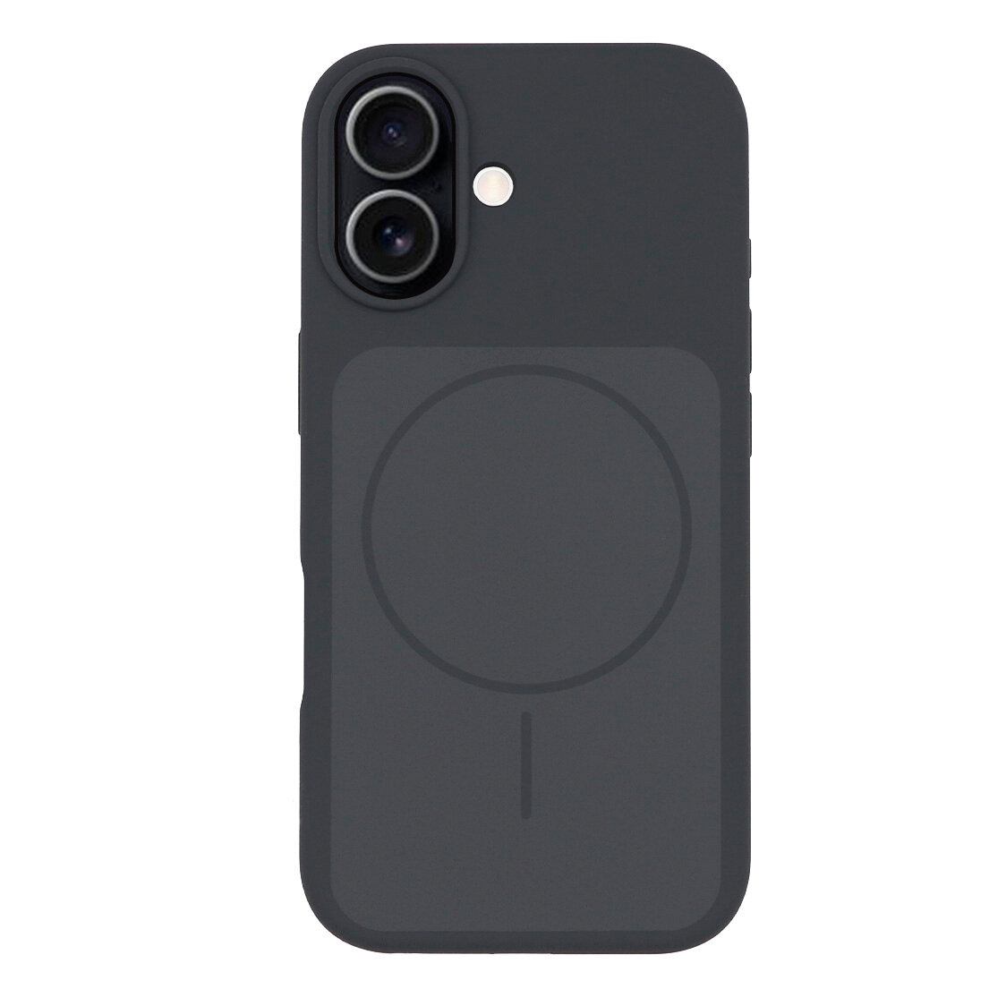 Чехол-накладка для iPhone 17, Silicon Case, магнитный (MagSafe), с дизайном, без лого, X-CASE, угольно-серый