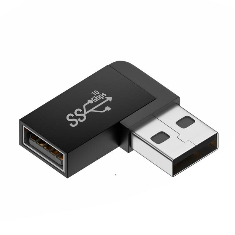 USB 3.0 переходник «мама-папа» под прямым углом, боковой изгиб