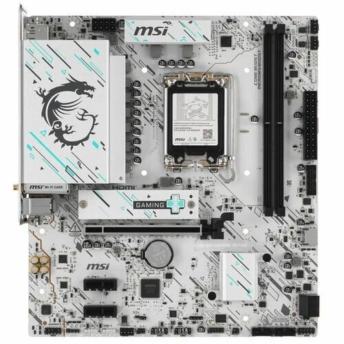 Материнская плата MSI H810M GAMING WIFI6E - LGA 1851, Intel H810, 2xDDR5-4800 МГц, 1xPCI-Ex16, 1xM.2, Micro-ATX