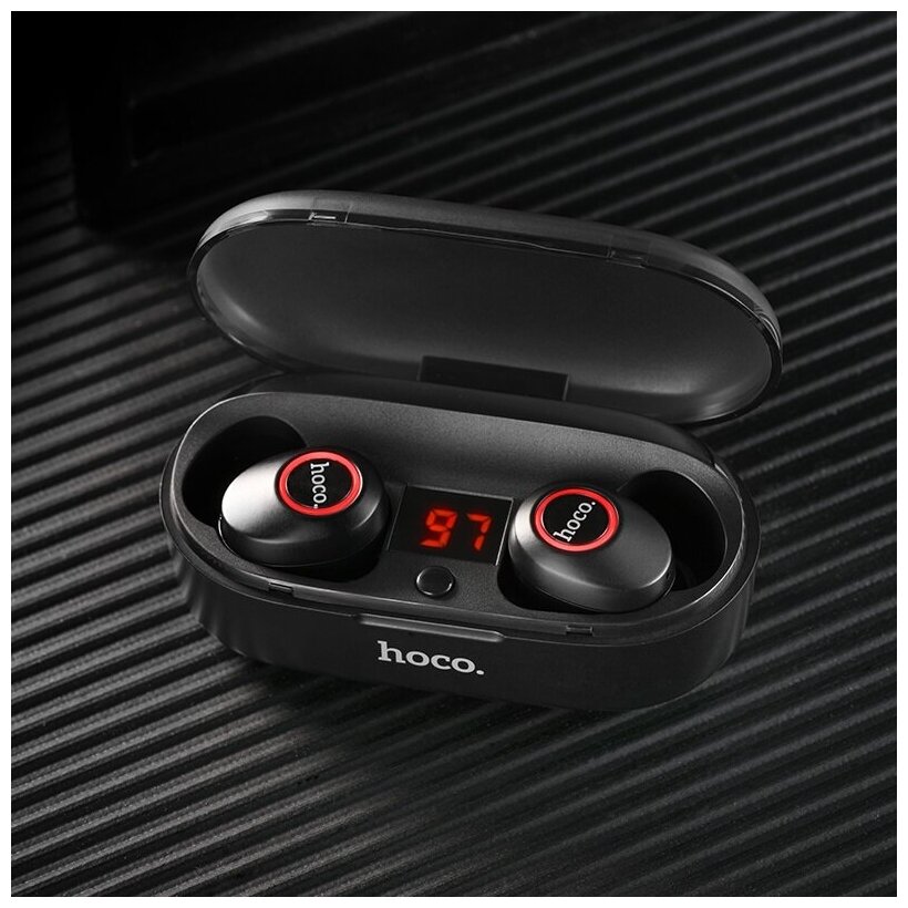Наушники Bluetooth гарнитура HOCO ES24 стерео (черная) чистый звук