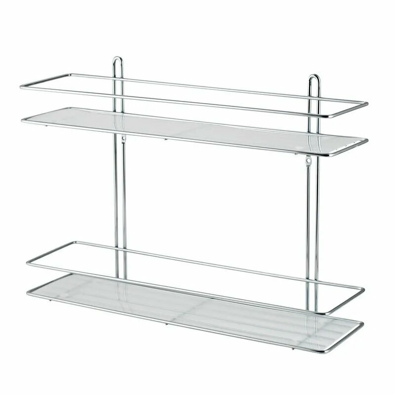 Полка для ванной Swensa прямая 40х11х28см 2 яруса, 1200157